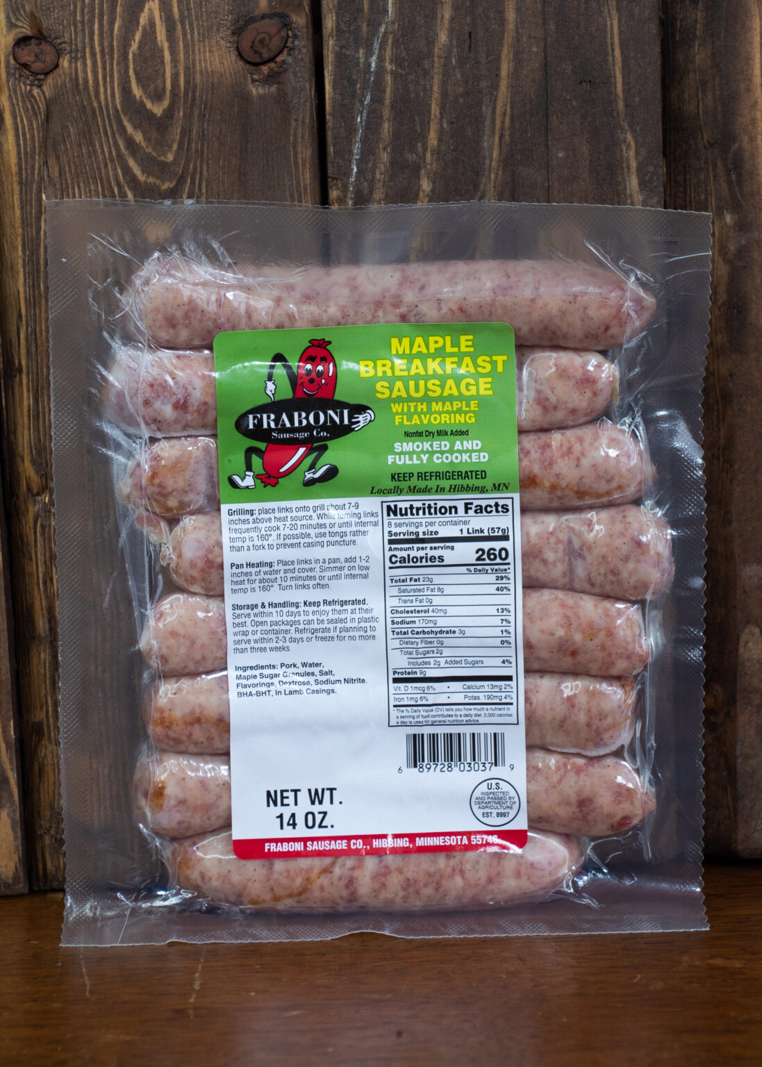Breakfast Pork Links – Maple – Fraboni's